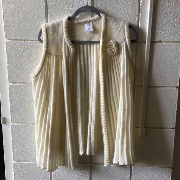 Jackets & Coats | Vintage Cream Pleated Vest | Poshmark
